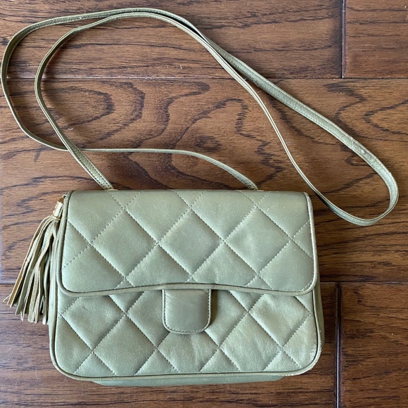 Jay Herbert | Bags | Jay Herbert New York Gold Quilted Leather ...